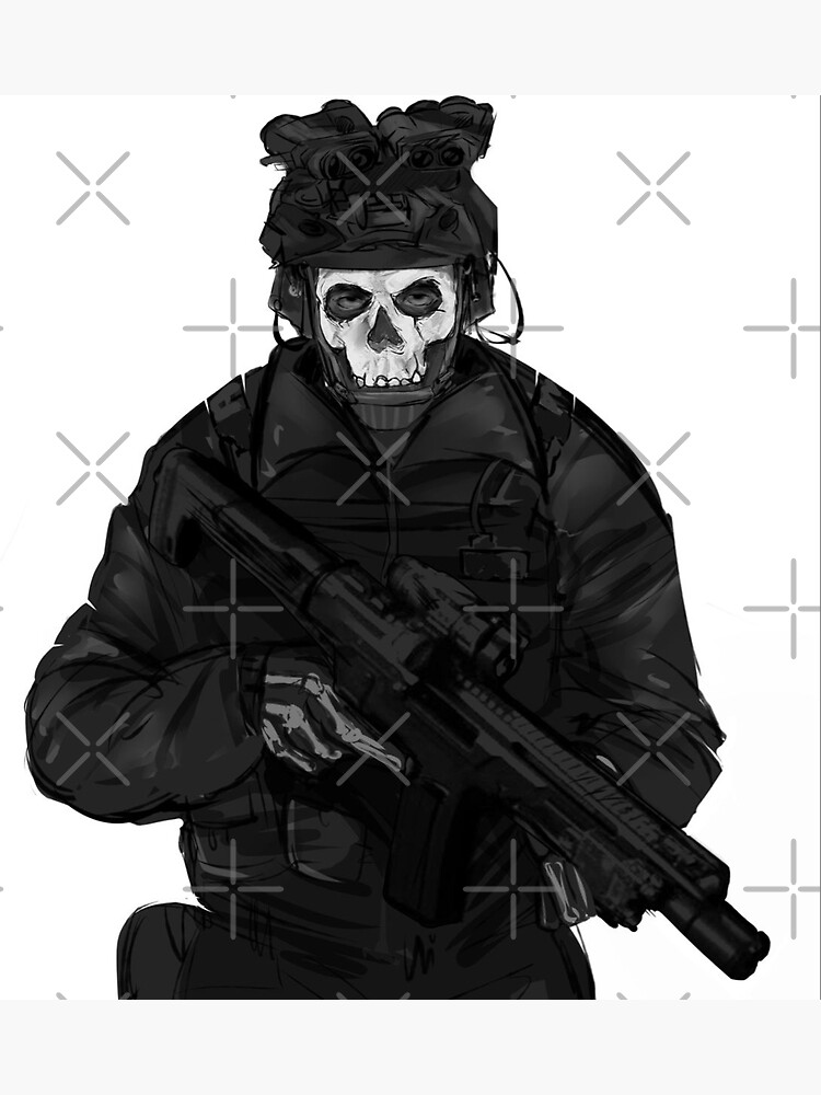 "Simon Ghost Riley mw2 Sticker" Sticker for Sale by TheDudeFrame ...