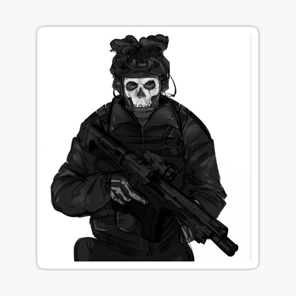 "Simon Ghost Riley mw2 Sticker" Sticker for Sale by TheDudeFrame ...