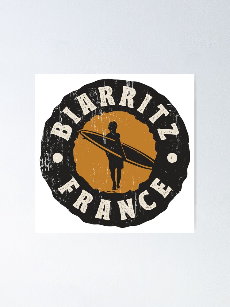 "BIARRITZ FRANCE SURFING" Poster for Sale by TonySpencer | Redbubble