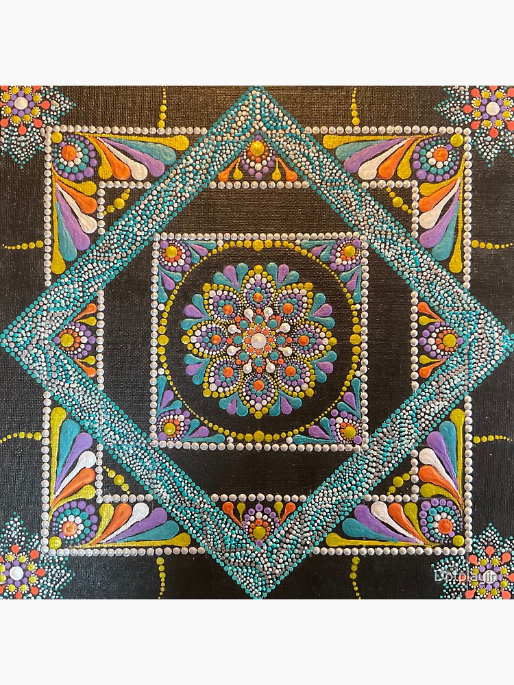 "Fancy Squares Original " Sticker for Sale by Dotplayin | Redbubble