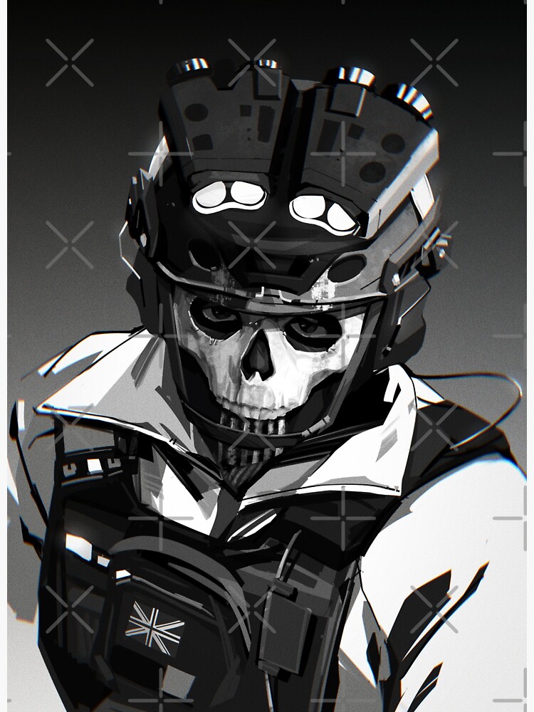 "Simon Ghost Riley mw2 Sticker" Sticker for Sale by TheDudeFrame ...