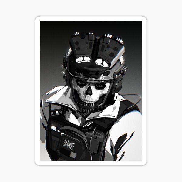 "Simon Ghost Riley mw2 Sticker" Sticker for Sale by TheDudeFrame ...