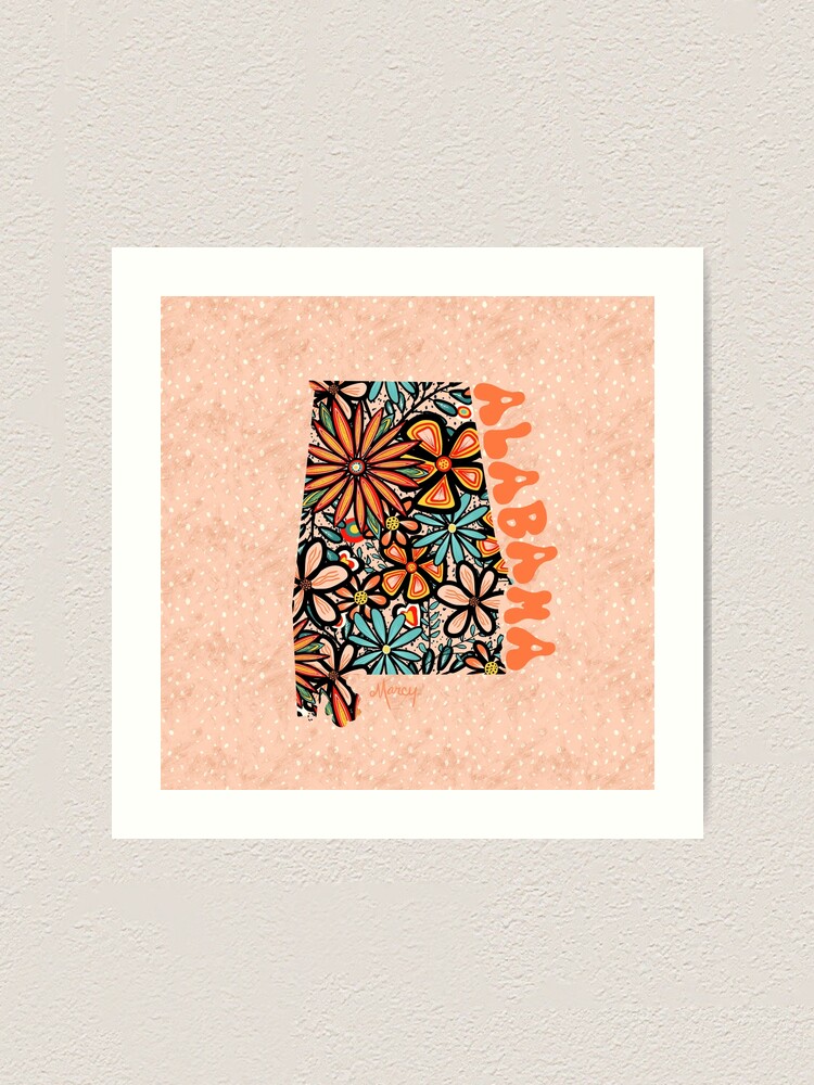 "Alabama State Design | Artist Designed Illustration Featuring Alabama ...