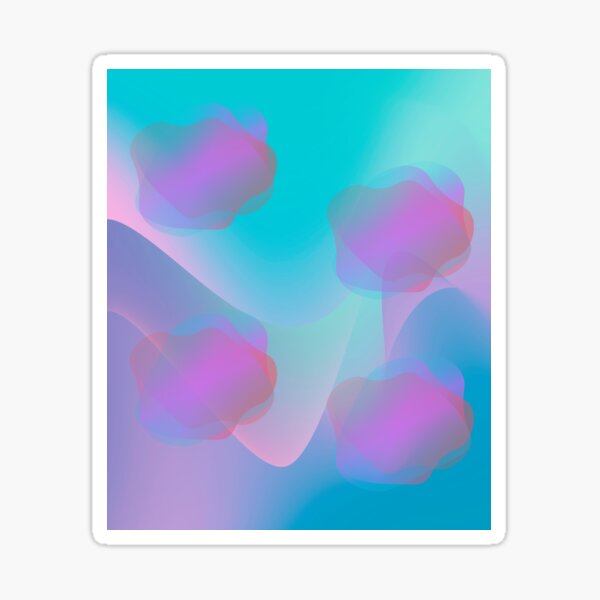 "digital abstract art vibrant pink cloud" Sticker for Sale by IDHouse | Redbubble