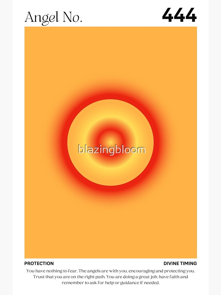 "Angel Number 444 Aesthetic Aura Gradient" Poster for Sale by ...
