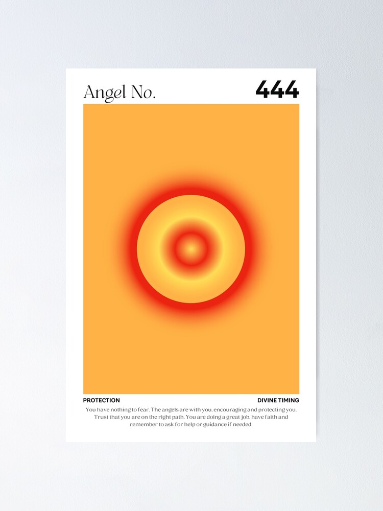 "Angel Number 444 Aesthetic Aura Gradient" Poster for Sale by ...