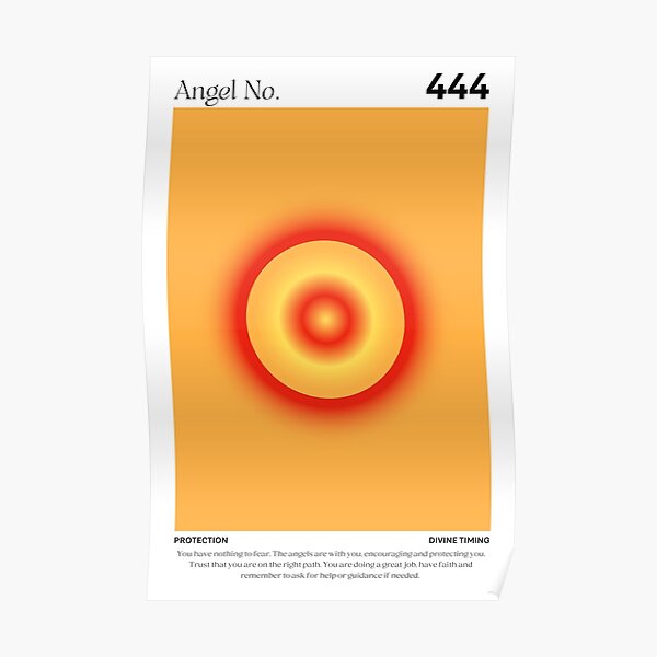 "Angel Number 444 Aesthetic Aura Gradient" Poster for Sale by ...