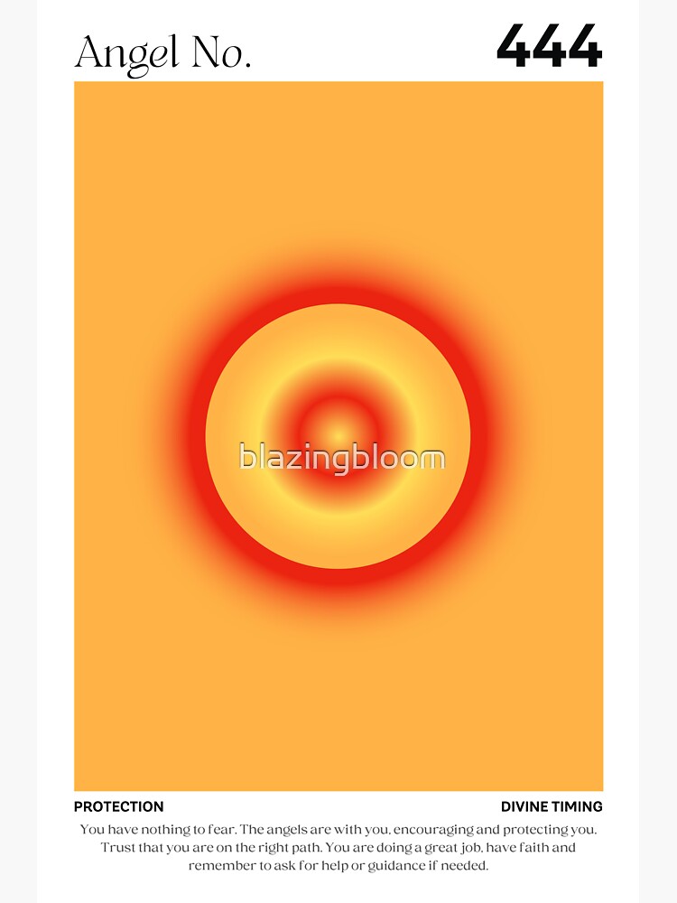 "Angel Number 444 Aesthetic Aura Gradient" Sticker for Sale by ...