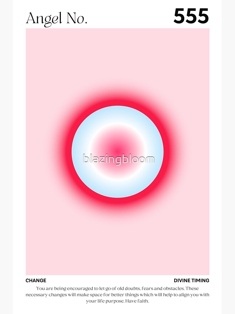 "Angel Number 555 Aesthetic Aura Gradient" Sticker for Sale by ...
