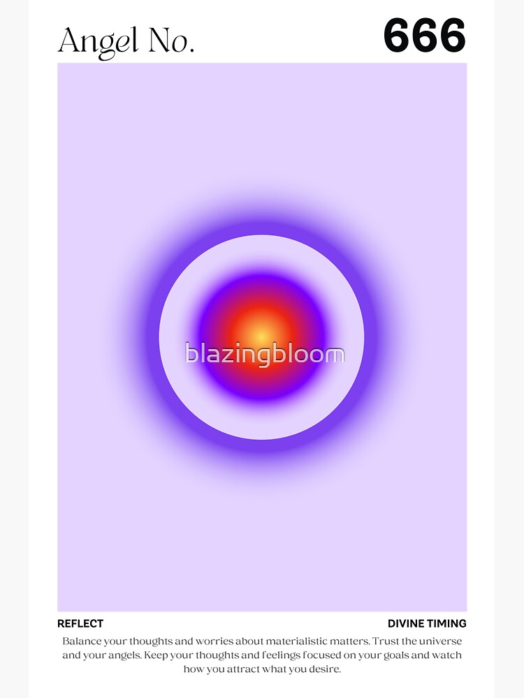 "Angel Number 666 Aesthetic Aura Gradient" Sticker for Sale by blazingbloom | Redbubble