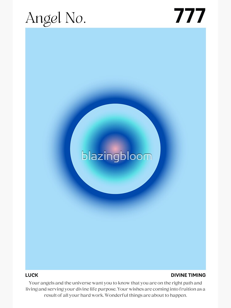 "Angel Number 777 Aesthetic Aura Gradient" Sticker for Sale by ...