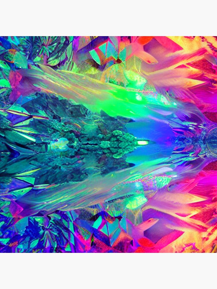 "Psychedelic crystal landscape " Sticker for Sale by dwhowe | Redbubble