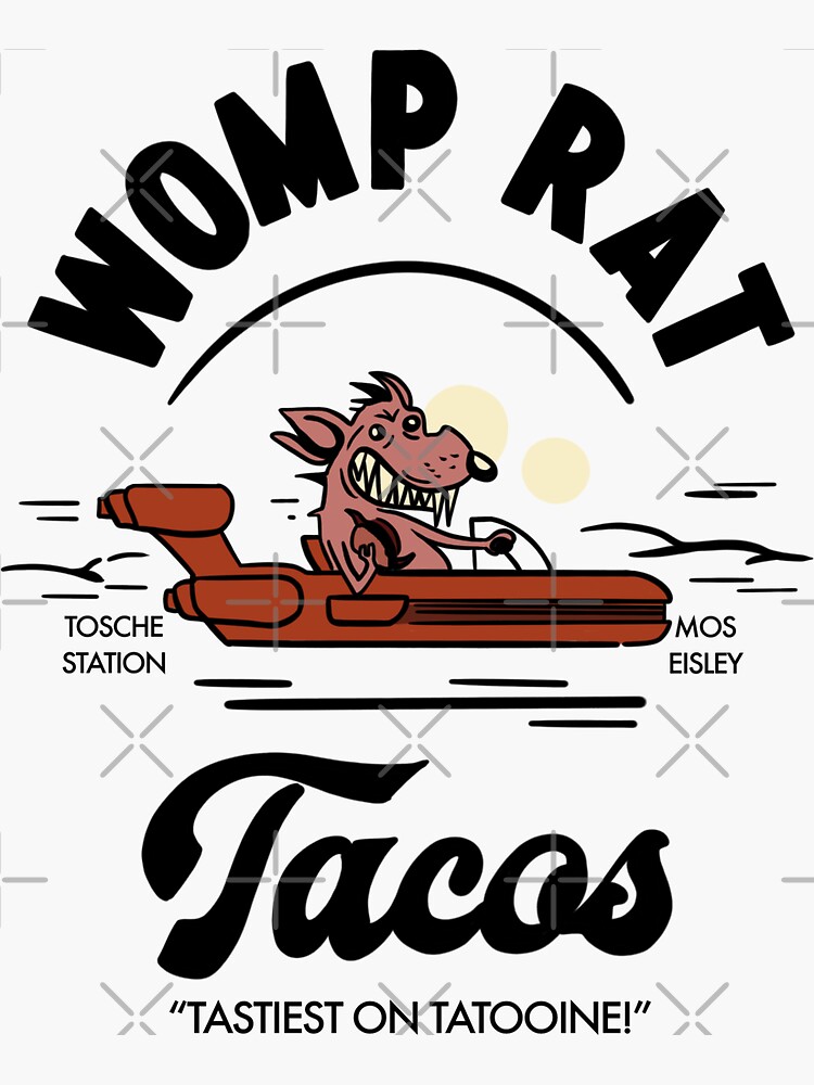 "Womp Rat illustration " Sticker for Sale by Nakamaprints | Redbubble