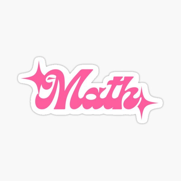 "Bright Pink Math With Stars" Sticker for Sale by PreppyPalace | Redbubble