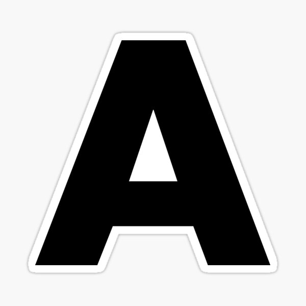 "Letter "A"" Sticker for Sale by Mannoucha | Redbubble