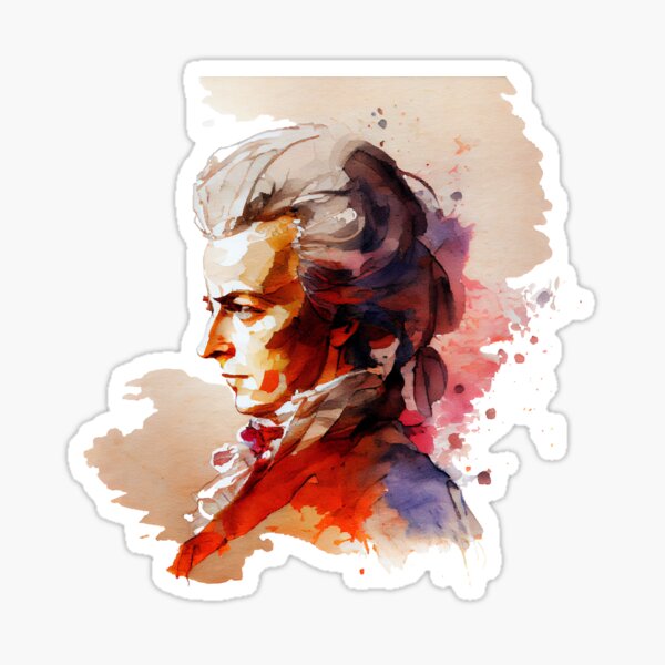 "Mozart" Sticker for Sale by andreipopescu | Redbubble