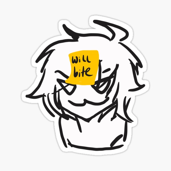 "Will Bite" Sticker for Sale by inkstaind- | Redbubble