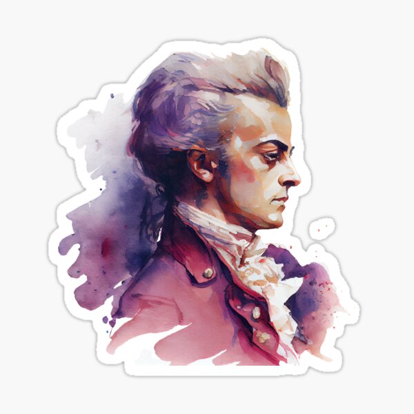 "Mozart" Sticker for Sale by andreipopescu | Redbubble