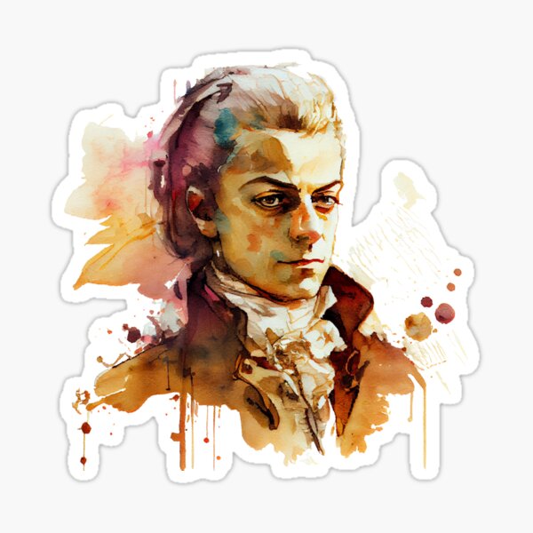 "Mozart" Sticker for Sale by andreipopescu | Redbubble