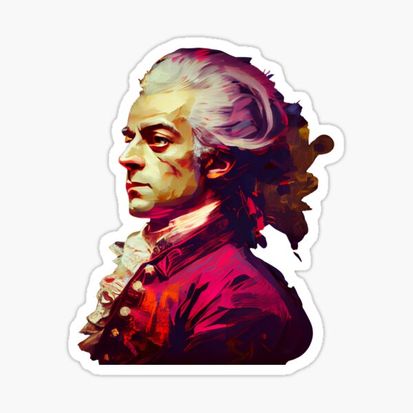 "Mozart" Sticker for Sale by andreipopescu | Redbubble