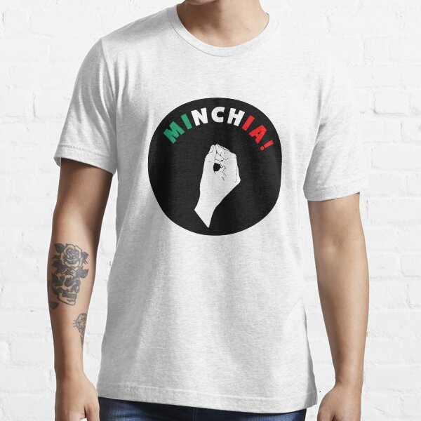 "Minchia With Hand Gesture Alternate Design - Funny Italian Slang" T ...