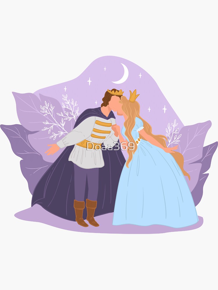 "Simone Ashley & Prince kissing cartoon" Sticker for Sale by Doaa369 ...