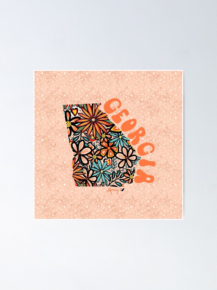 "Georgia State Design | Artist Designed Illustration Featuring Georgia ...
