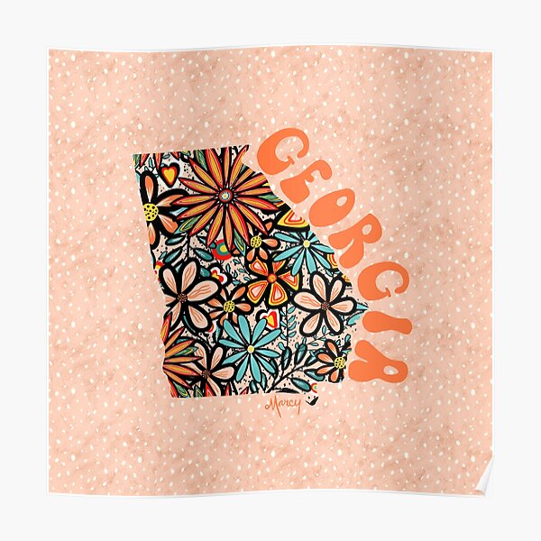 "Georgia State Design | Artist Designed Illustration Featuring Georgia ...