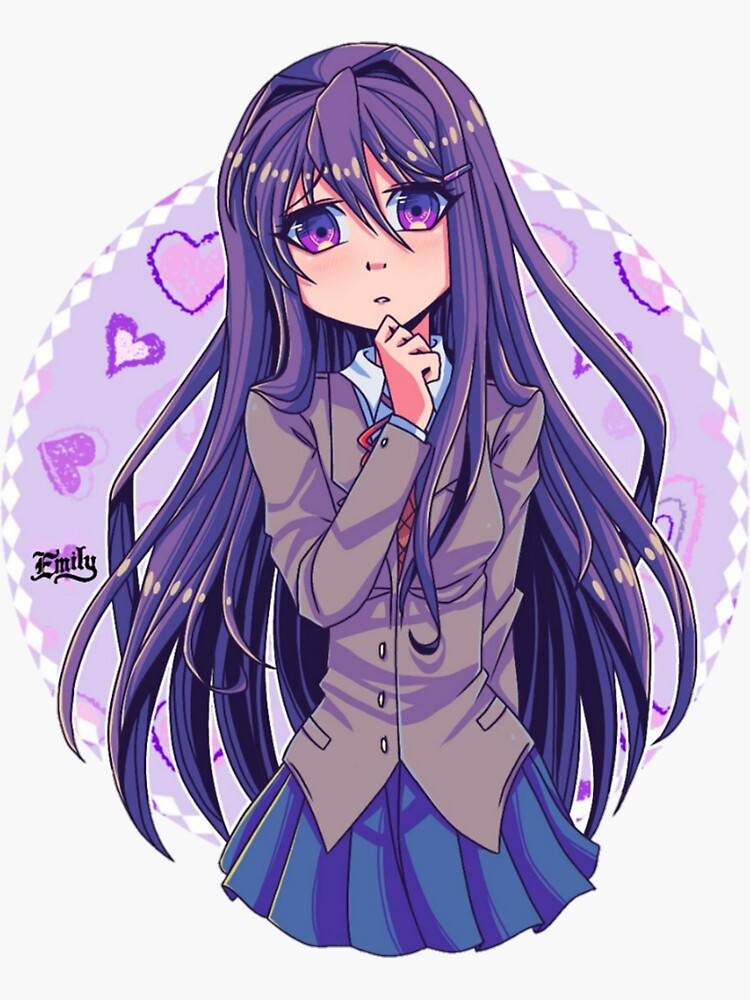 "Cute DDLC yuri design" Sticker for Sale by Emily-Yace | Redbubble