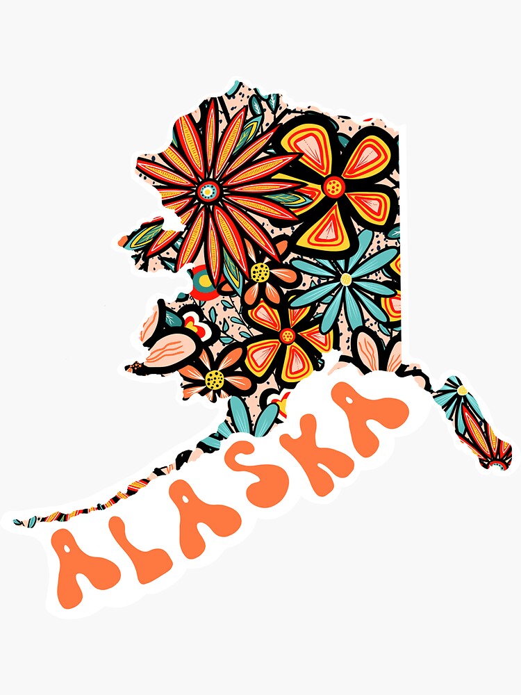 "Alaska State Design | Artist Designed Illustration Featuring Alaska ...