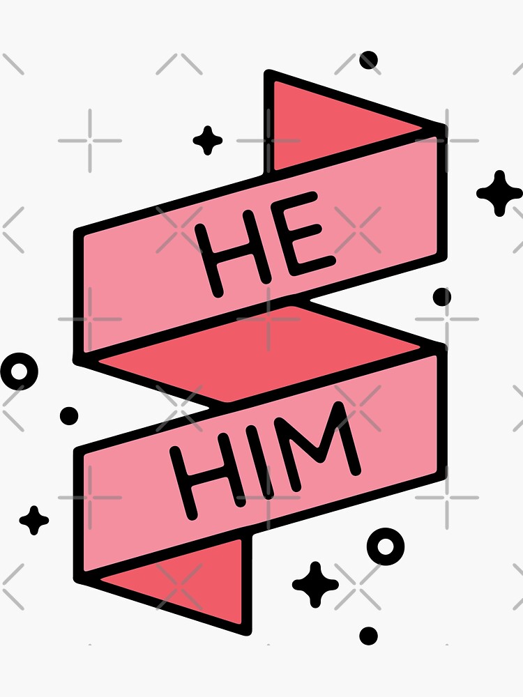 "He/him pronouns 2" Sticker for Sale by maura41 | Redbubble