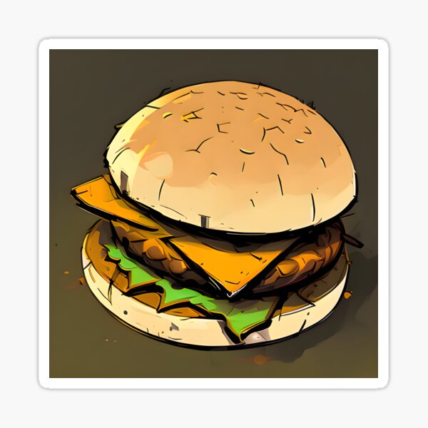 "Cheeseburger" Sticker for Sale by AnvilArtCo | Redbubble