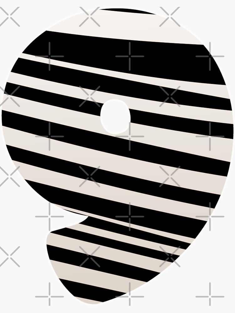 "Zebra pattern number. Zebra striped numbers. Number 9" Sticker for ...