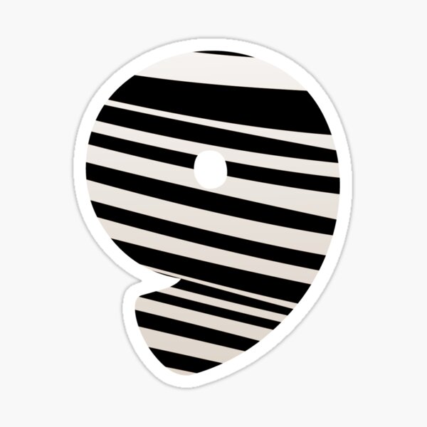 "Zebra pattern number. Zebra striped numbers. Number 9" Sticker for ...
