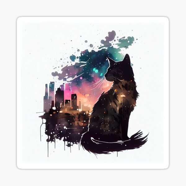 "Spirit animal : Cat" Sticker for Sale by CEVmemories | Redbubble