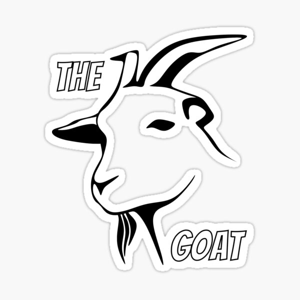 "THE GOAT" Sticker for Sale by Younes05 | Redbubble