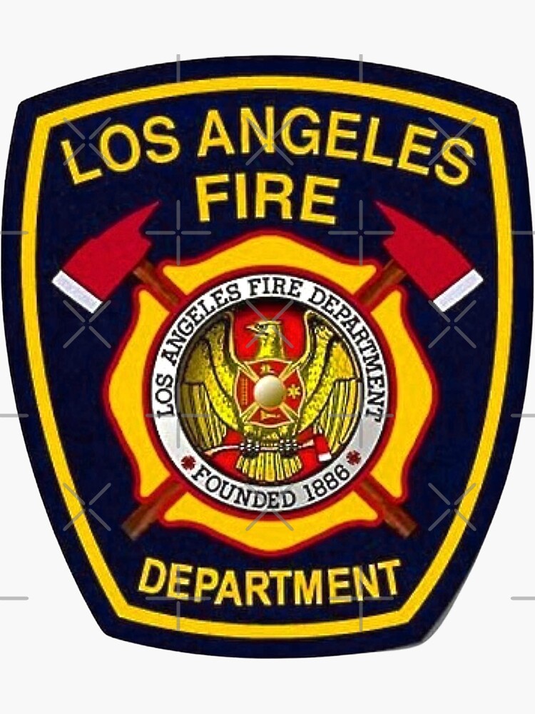 "los angeles fire department " Sticker for Sale by DIGVIJAYDESIGNS ...
