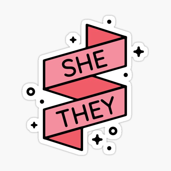 "She/they pronouns 2" Sticker for Sale by maura41 | Redbubble