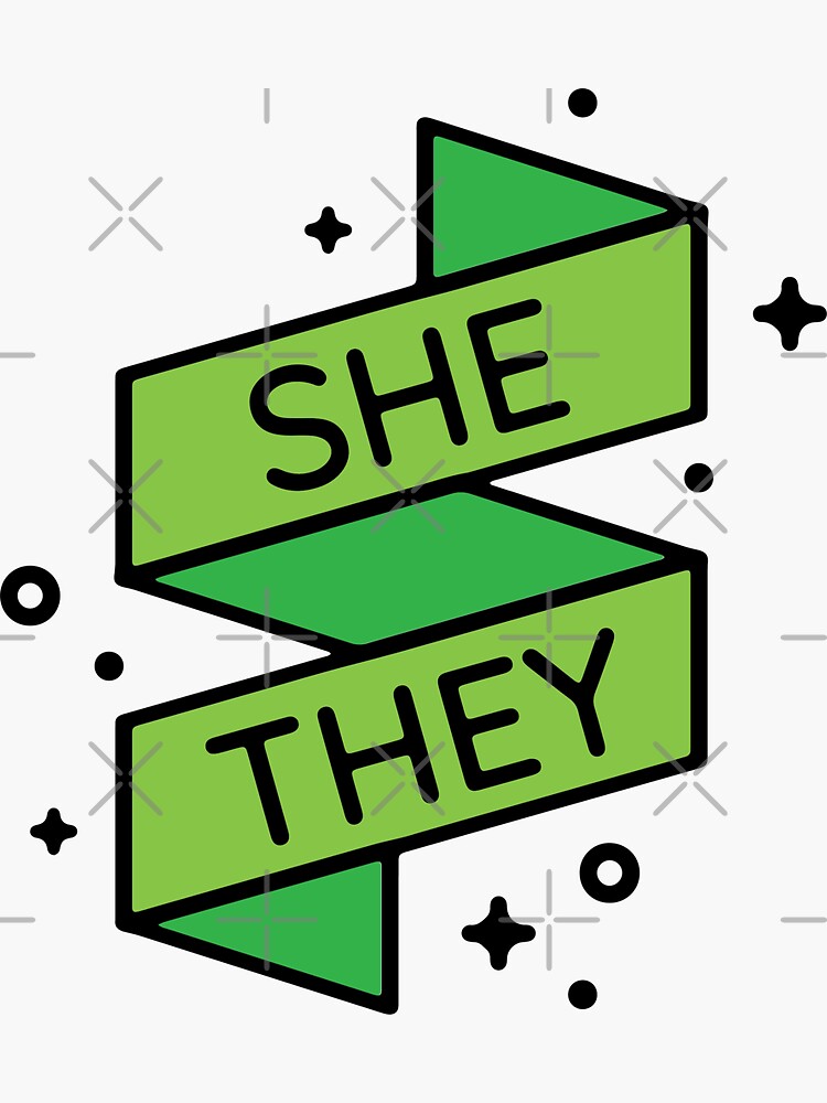 "She/they pronouns 3" Sticker for Sale by maura41 | Redbubble