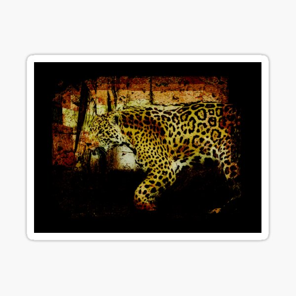 "Jaguar - Wild Big Cat Artwork" Sticker for Sale by NaturePrints ...