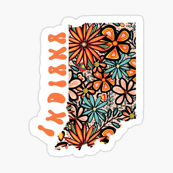 "Indiana State Design | Artist Designed Illustration Featuring Indiana ...
