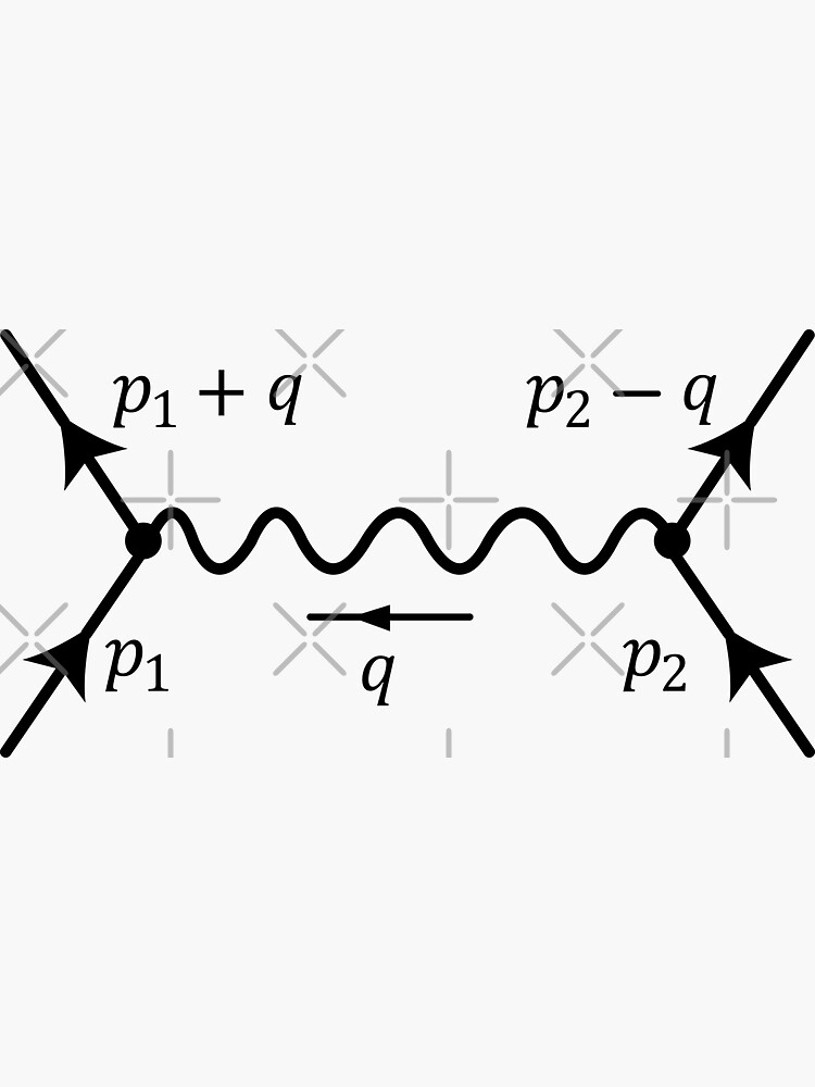 "Feynman diagram" Sticker for Sale by ScienceCorner | Redbubble