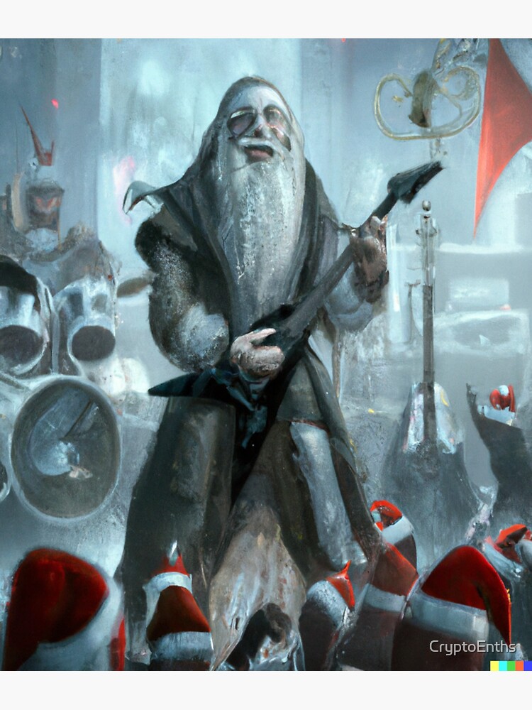 "Heavy Metal Santa" Sticker for Sale by CryptoEnths | Redbubble