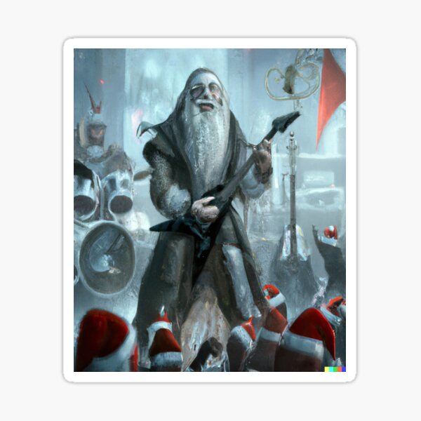 "Heavy Metal Santa" Sticker for Sale by CryptoEnths | Redbubble