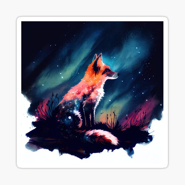 "Spirit animal : Fox" Sticker for Sale by CEVmemories | Redbubble
