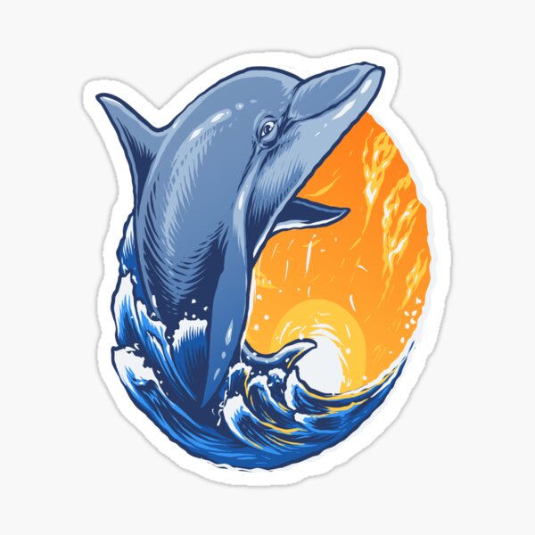 "Dolphin sea" Sticker for Sale by TADYSHOP | Redbubble