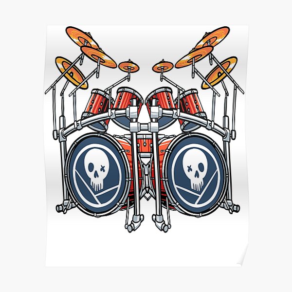 "Drum Set" Poster for Sale by TADYSHOP | Redbubble