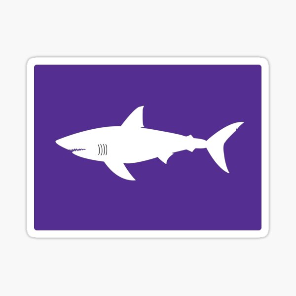 "Shark warning flag purple" Sticker for Sale by surf110 | Redbubble