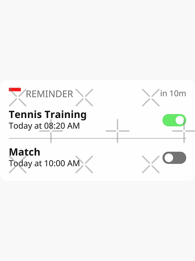 "Tennis Training and Match Reminder" Sticker for Sale by TieBreak ...