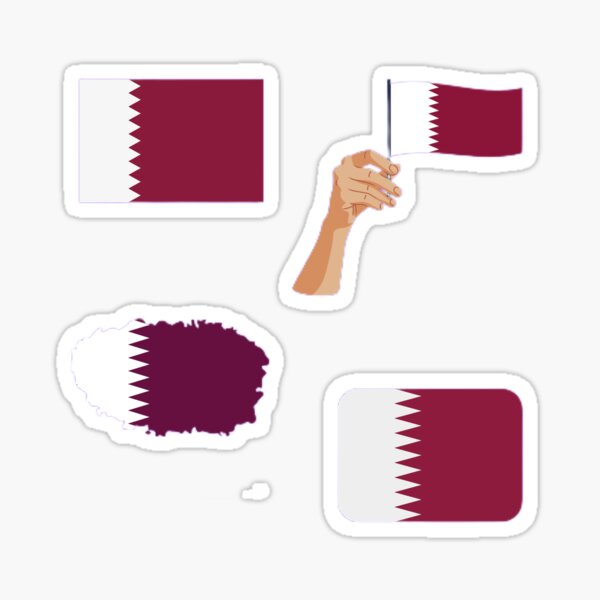 "Qatar flags pack" Sticker for Sale by CinderPress | Redbubble